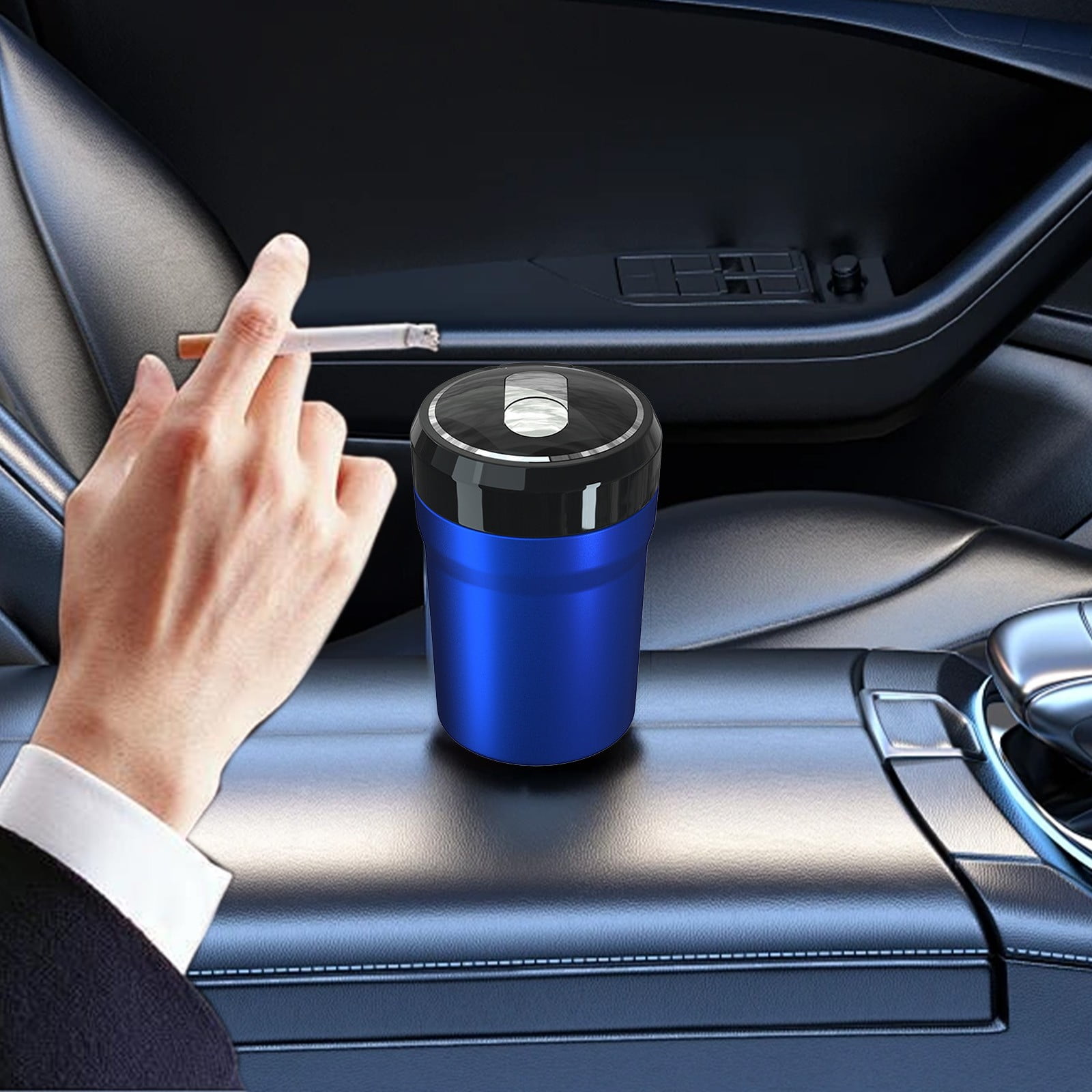 Yuanzi LED Car Ashtray with Ceramic Liner - Flame Retardant ABS ...