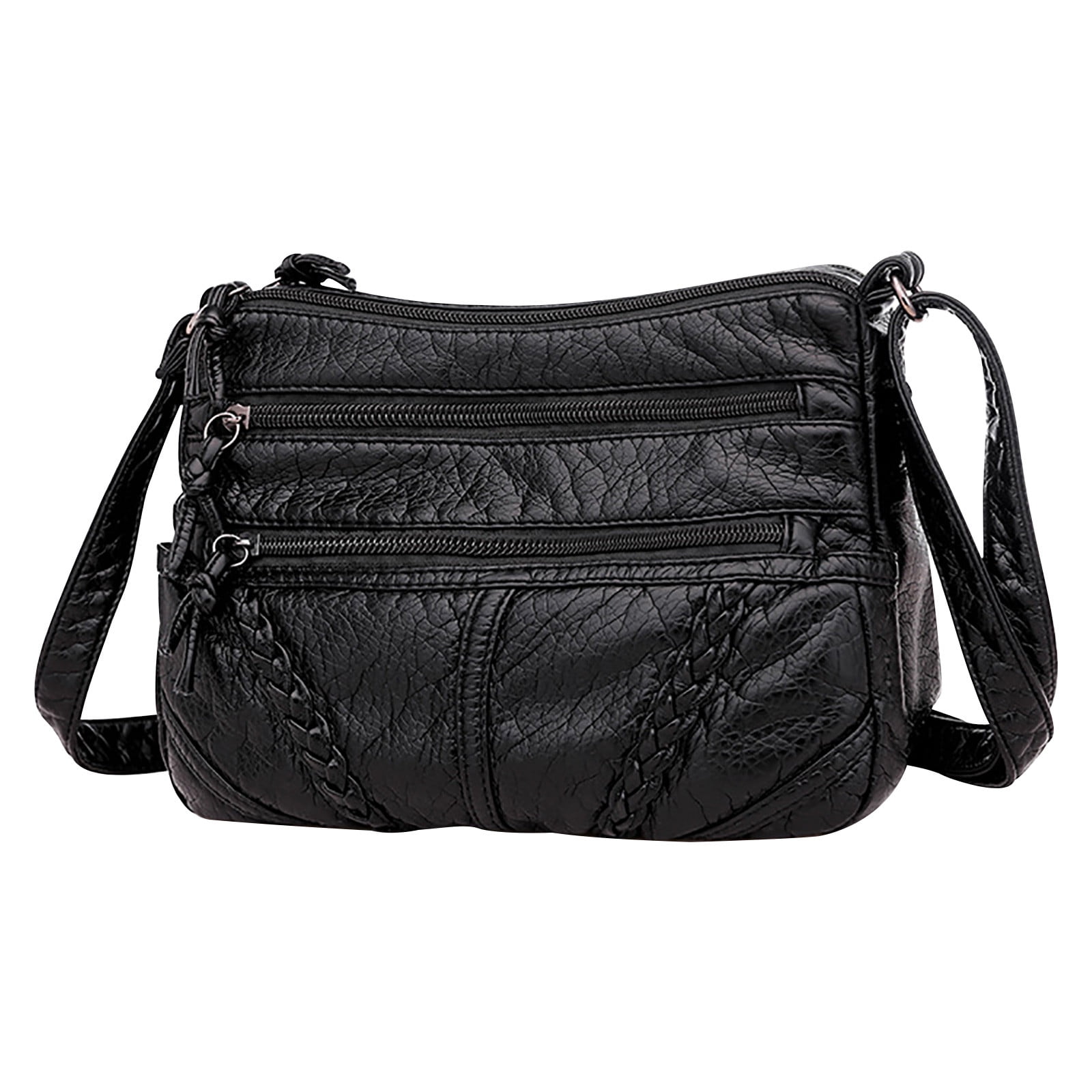 Yuanzi Leather Crossbody Bag, Stylish Multi Compartment Handbag, Soft Vintage-Inspired Design ...