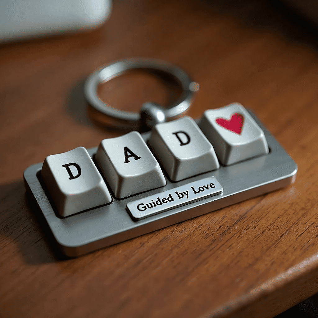 Yuanzi Love Keychain, Engraved Guided by Love Design, Mini Keyboard ...