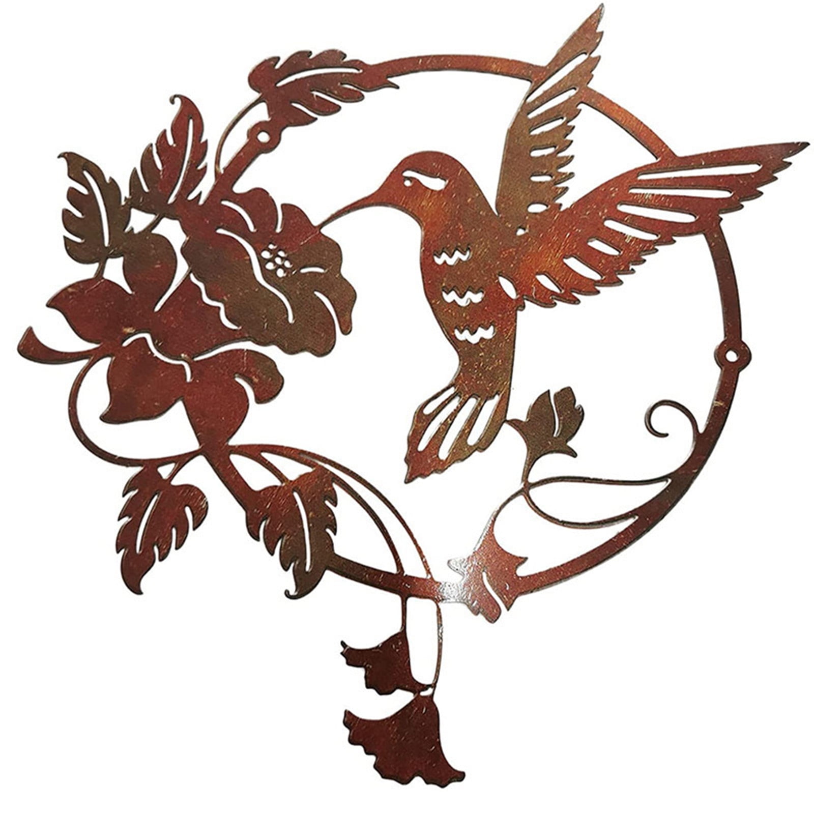 Yuanzi Metal ！ Wall Art Decoration, Hummingbird Flowers Plan, Outdoor ...