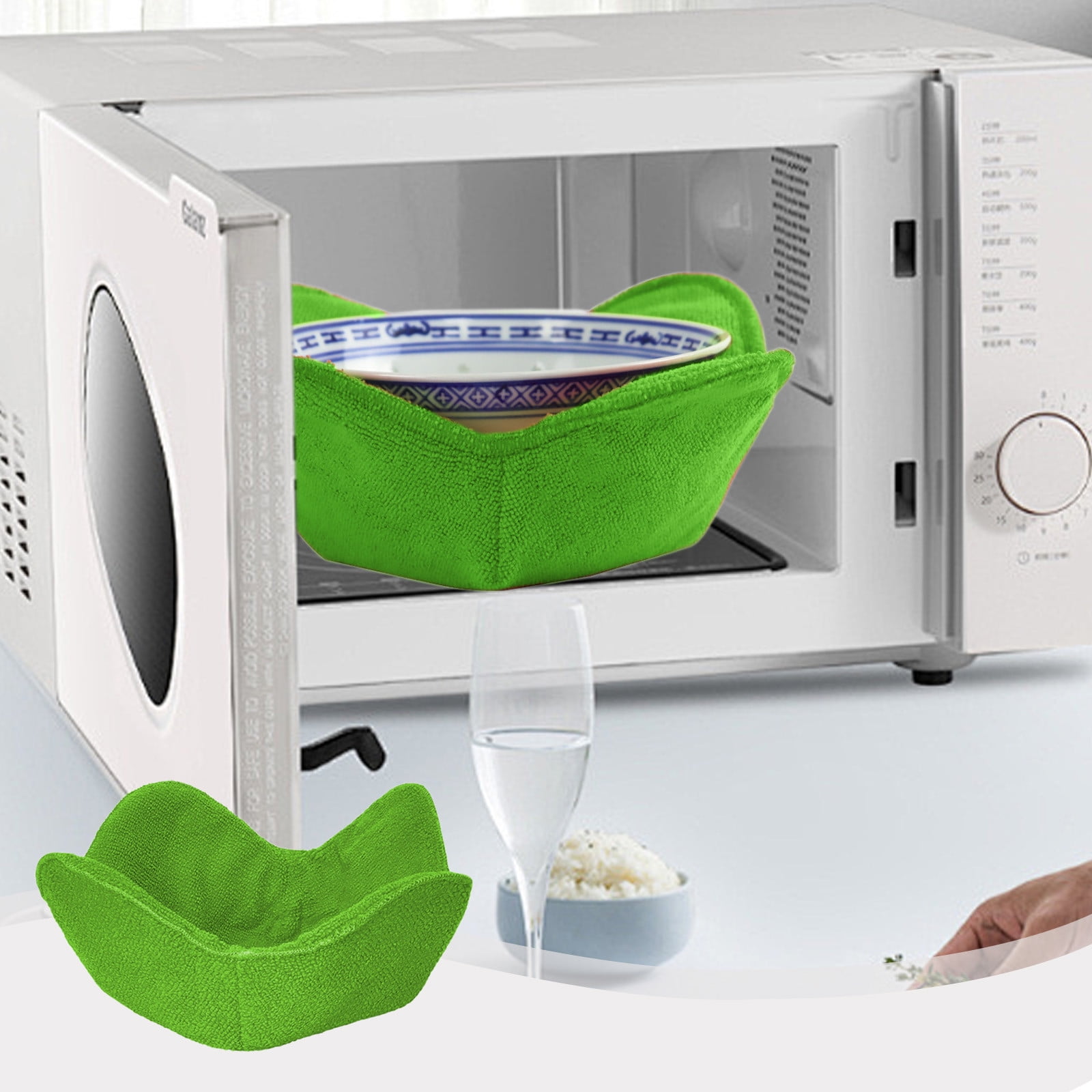 Yuanzi Microwave Food Heating Bowl, Polyester Microwave Safe Bowl Cover ...