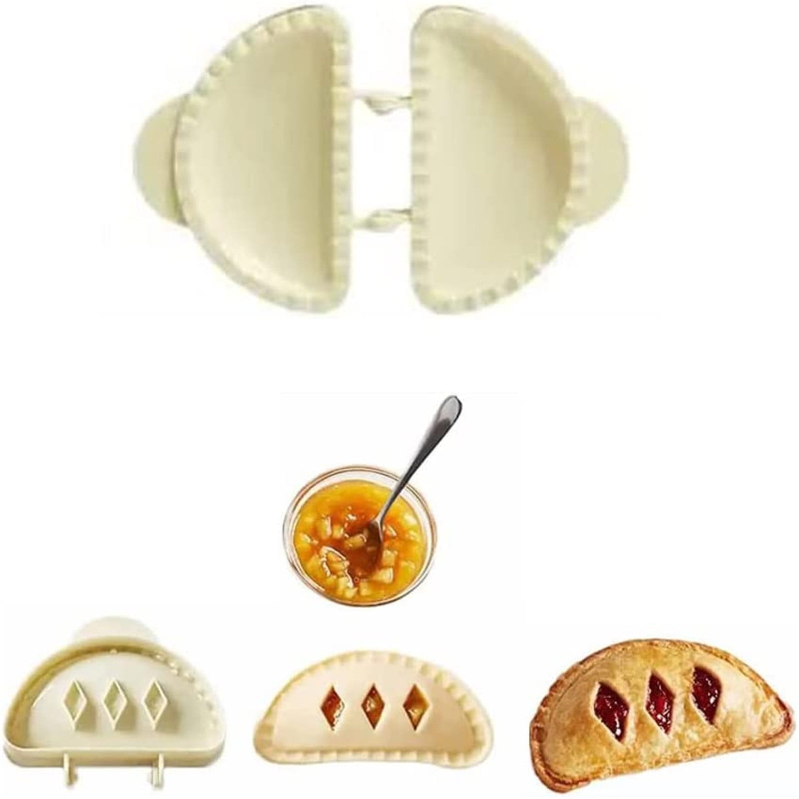 Yuanzi Mini Pie Molds Set, Classic Hand Pie Presser with Lattice Cutter ...