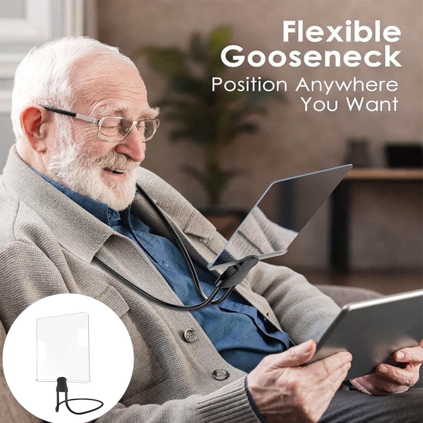 Yuanzi Neck Magnifier, Large HD Lens for Reading, Flexible Gooseneck ...