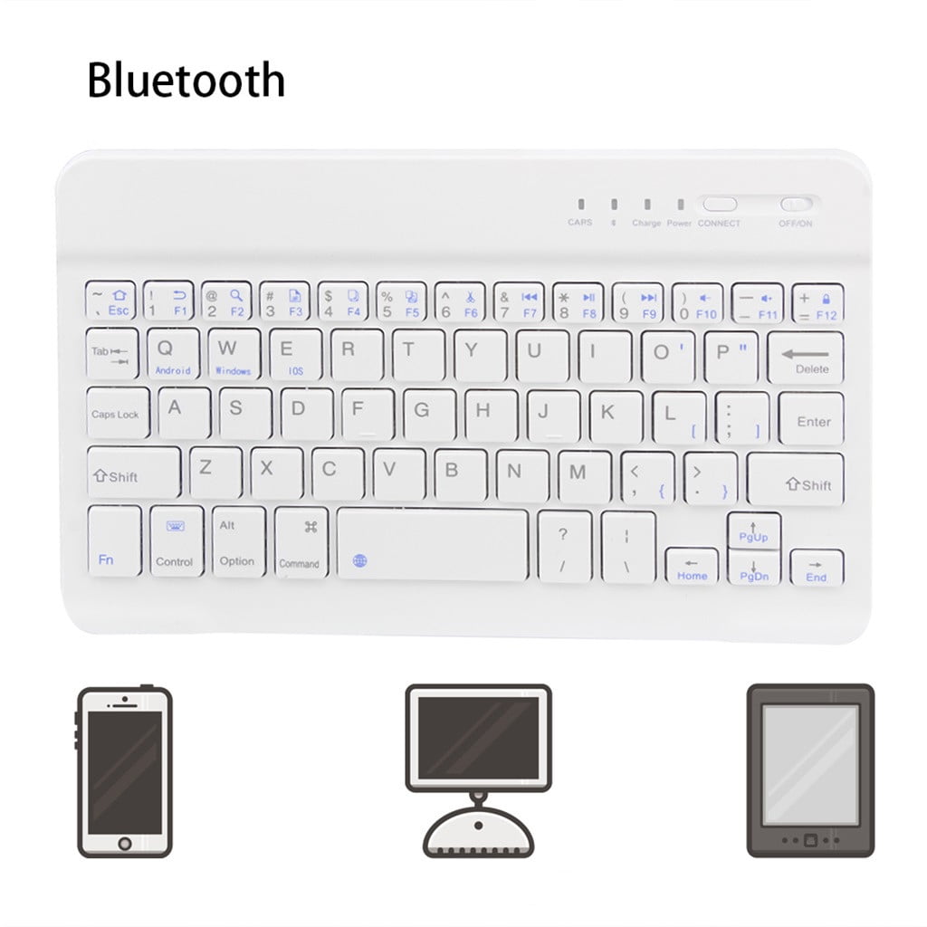 Yuanzi Slim Wireless Bluetooth Keyboard, Full Size Qwerty Layout ...