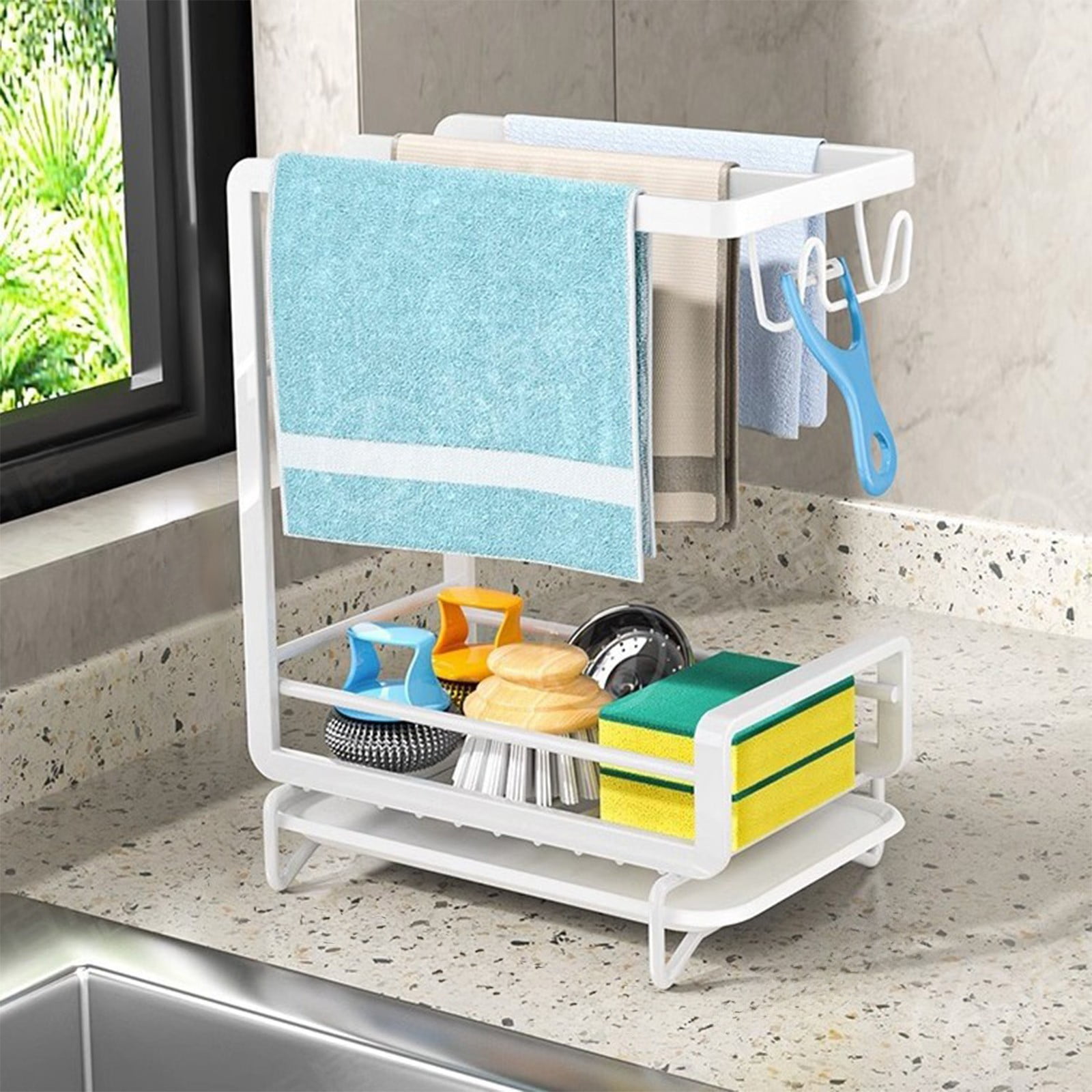 Yuanzi Wall Storage Rack, Modern Carbon Steel Shelf, No Drilling Easy ...