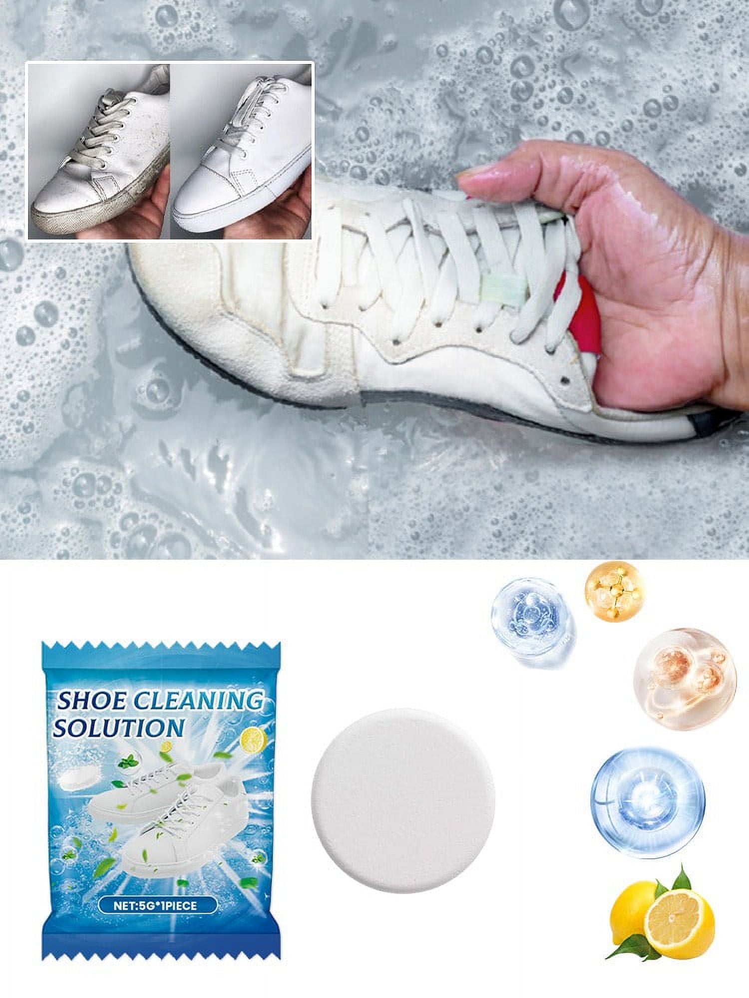 Yuanzi White Mesh Shoe Cleaner Powder - Reusable Shoe Cleaning Tablets ...