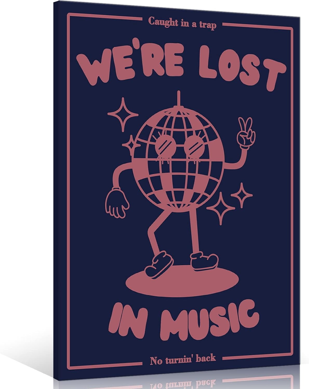 Yuaruo We Are Lost In Music Aesthetic Poster - Retro Trendy Disco Ball ...