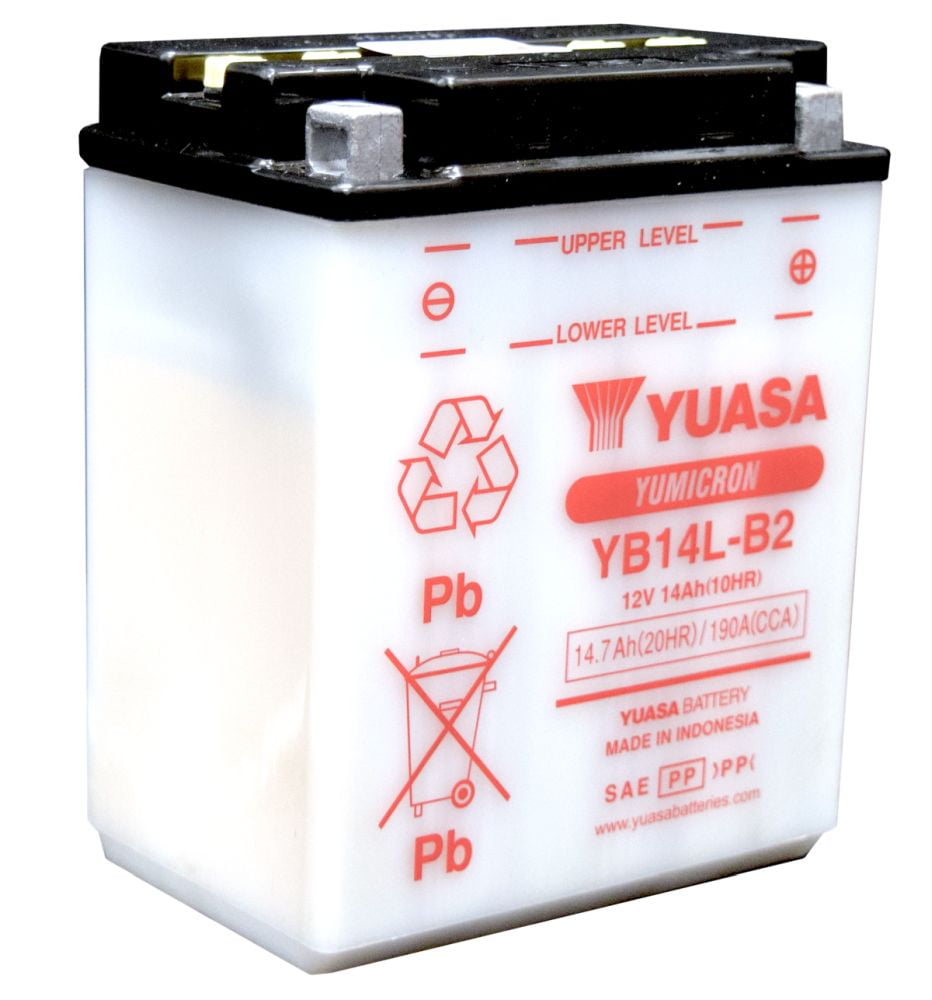Yuasa YB14L-B2 High Performance Conventional 12V Battery (YUAM2214BIND) - Walmart.com