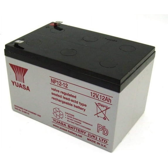 Yuasa Genuine NP12-12 12 Volt 12 AmpH SLA Battery with F2 Terminal ...