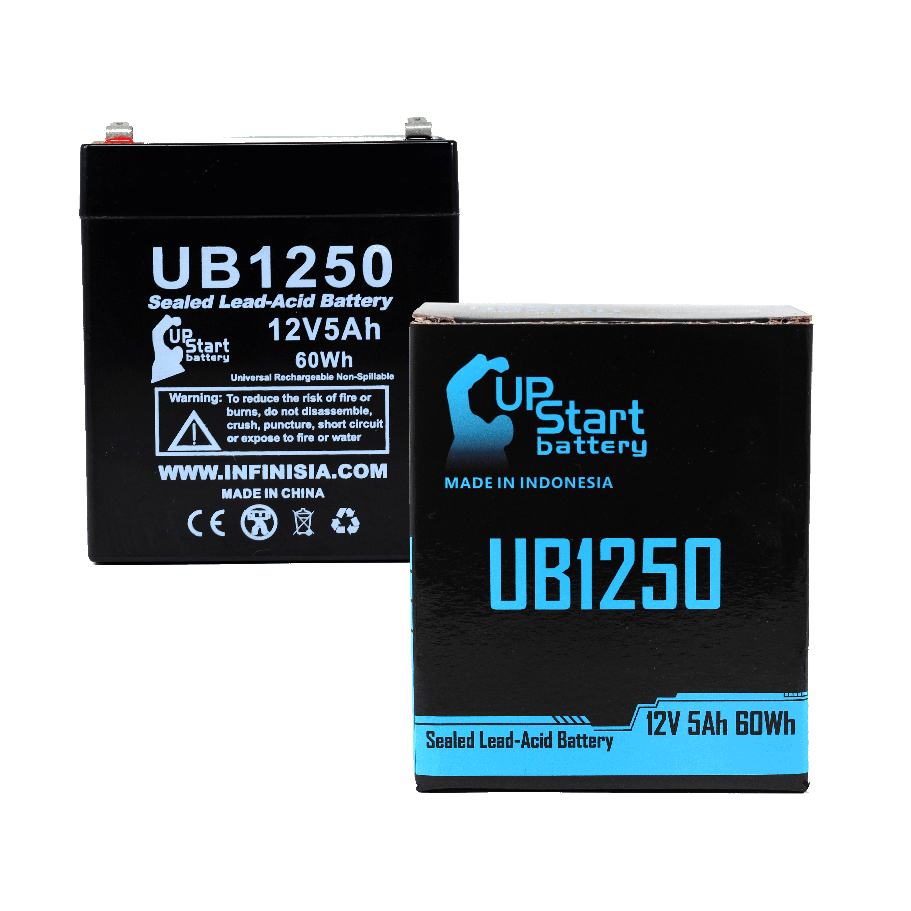 Yuasa NPH5-12 Battery Replacement - UB1250 Universal Sealed Lead Acid ...
