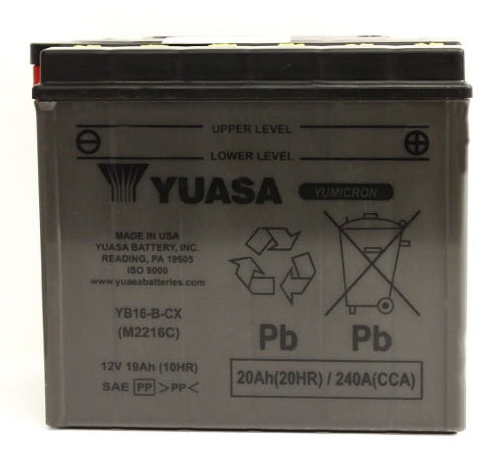 Yuasa YB16-B-CX Yumicron CX-12 Volt Battery, YUAM2216C - Walmart.com