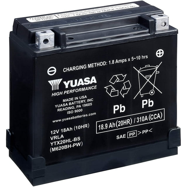 Yuasa AGM Maintenance Free YTX20HL-BS Battery for Specific Vehicles - Walmart.com