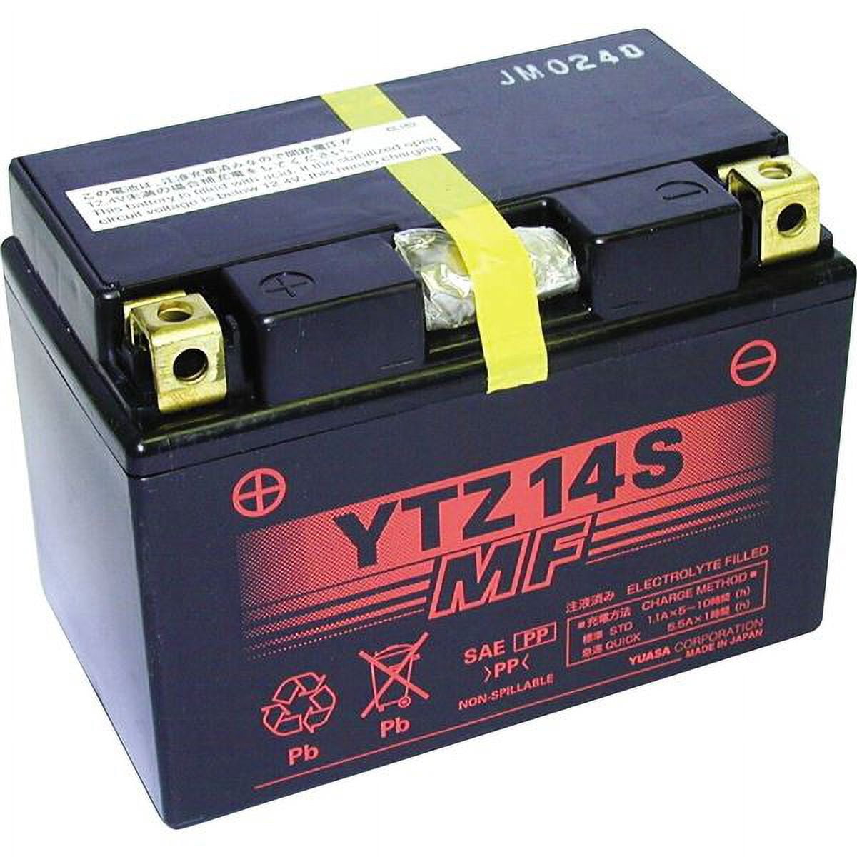 Yuasa YTZ12S Motorcycle ATV Powersports Battery Sealed VRLA AGM ...
