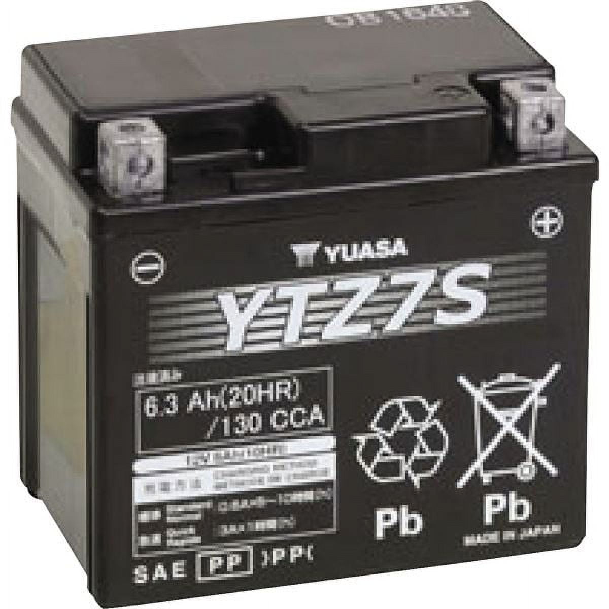 Yuasa Motorcycle YTZ Factory Activated High Performance Maintenance ...