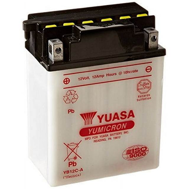 Yuasa Motorcycle YUAM222CA YB12C-A Battery for Riding Mowers - Walmart.com