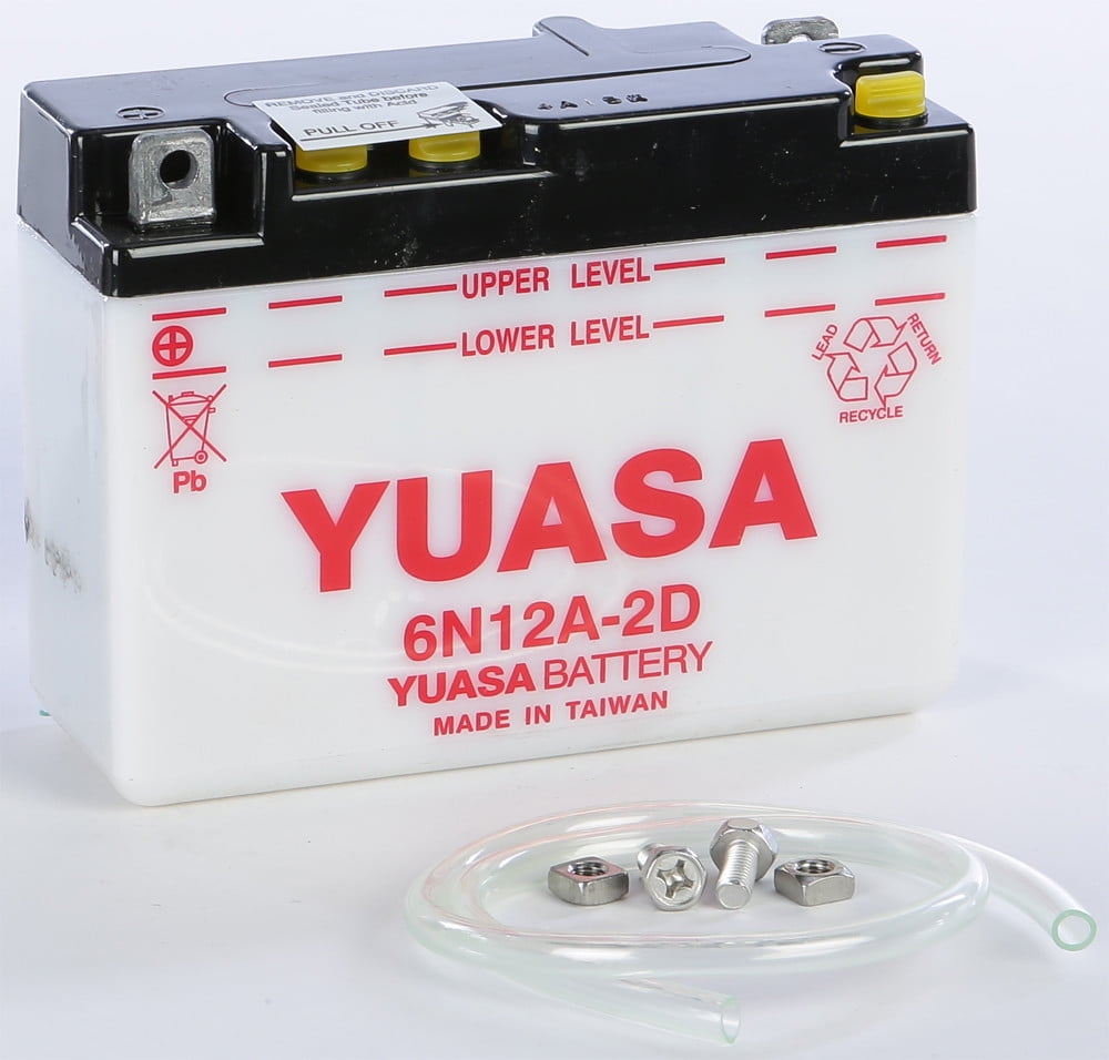 Yuasa 6N12A-2D Conventional 6V Battery (YUAM2612D) - Walmart.com