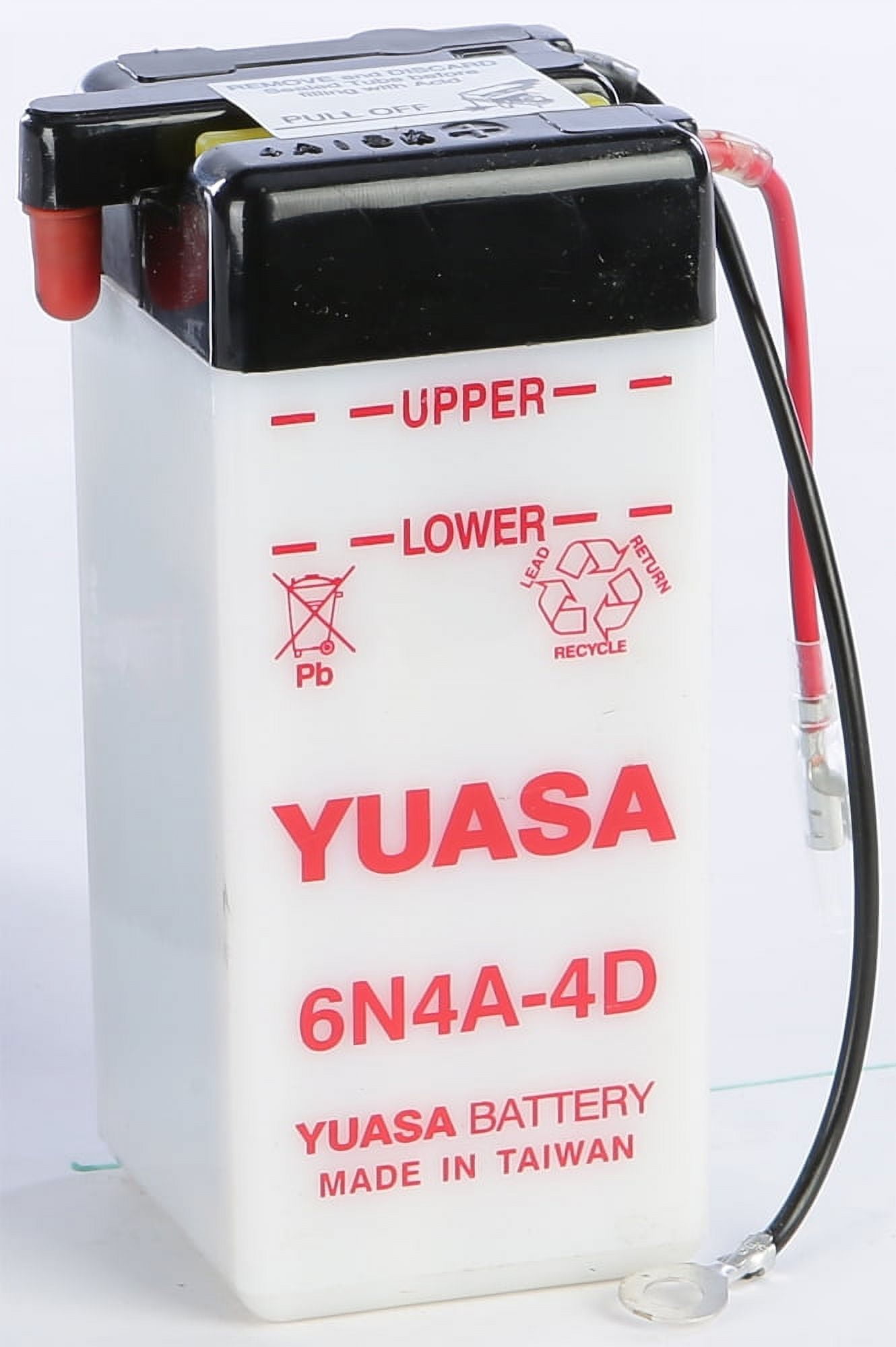 Yuasa YUAM26A4B Conventional 6V Battery - 6N4A-4D - Walmart.com