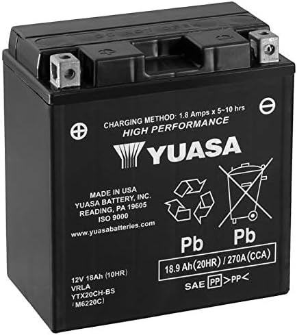 Yuasa YUAM6220C High Performance Maintenance Free Battery - YTX20CH-BS ...