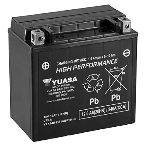 Yuasa YUAM6RH4H YTX14H-BS Maintenance Free H Series AGM Battery with Acid pack - Walmart.com