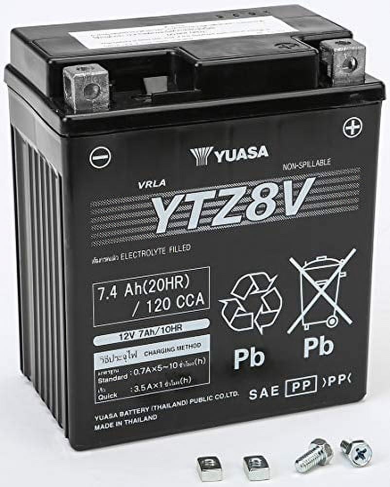 Yuasa YUAM728ZV YTZ8V Factory Activated YTZ High Performance AGM ...