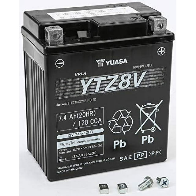 Yuasa YUAM728ZV YTZ8V Factory Activated YTZ High Performance AGM Battery - Walmart.com