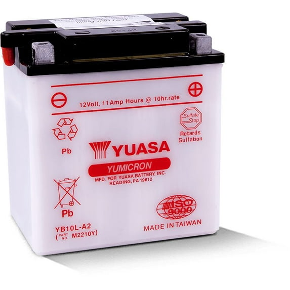 Yuasa Yumicron-12 Volt Motorcycle Battery YB10L-A2 YUAM2210Y - Walmart.com