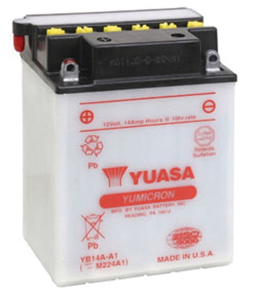 Yuasa ATV Power Pro YB14A-A1 Yumicron-12 Volt Battery YUAM224A1 ...