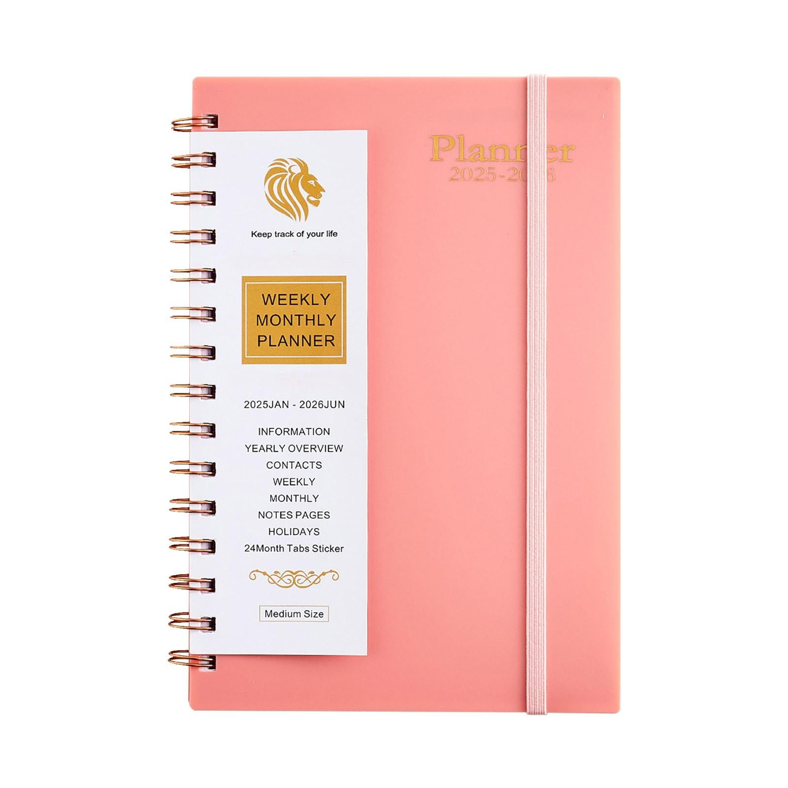 Yuazz 2 Year Monthly Planner 2025-2026 Spiral Calendar Book with Tabs ...