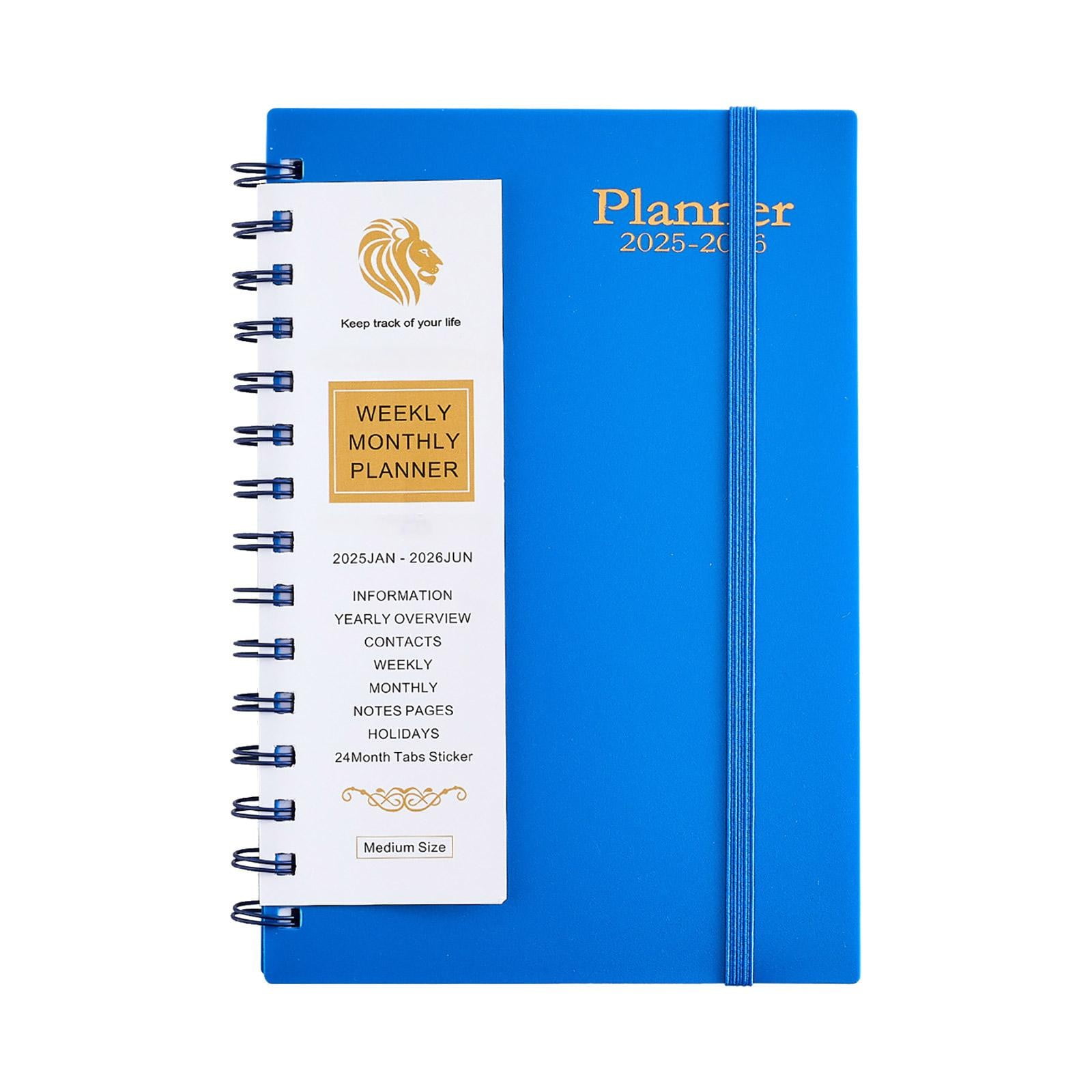 Yuazz 2 Year Monthly Planner 2025-2026 Spiral Calendar Book with Tabs ...