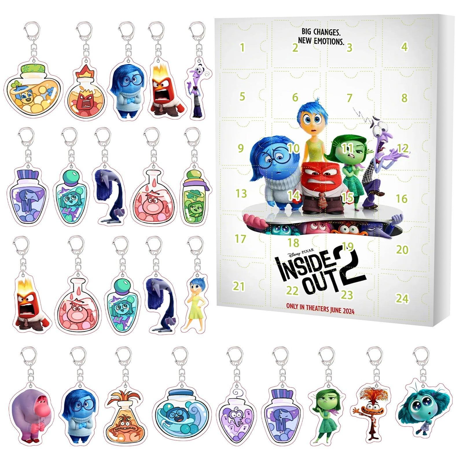 Yubatuo 24PCS Halloween Dolls Advent Calendar,Inside Out 2 Cartoon ...