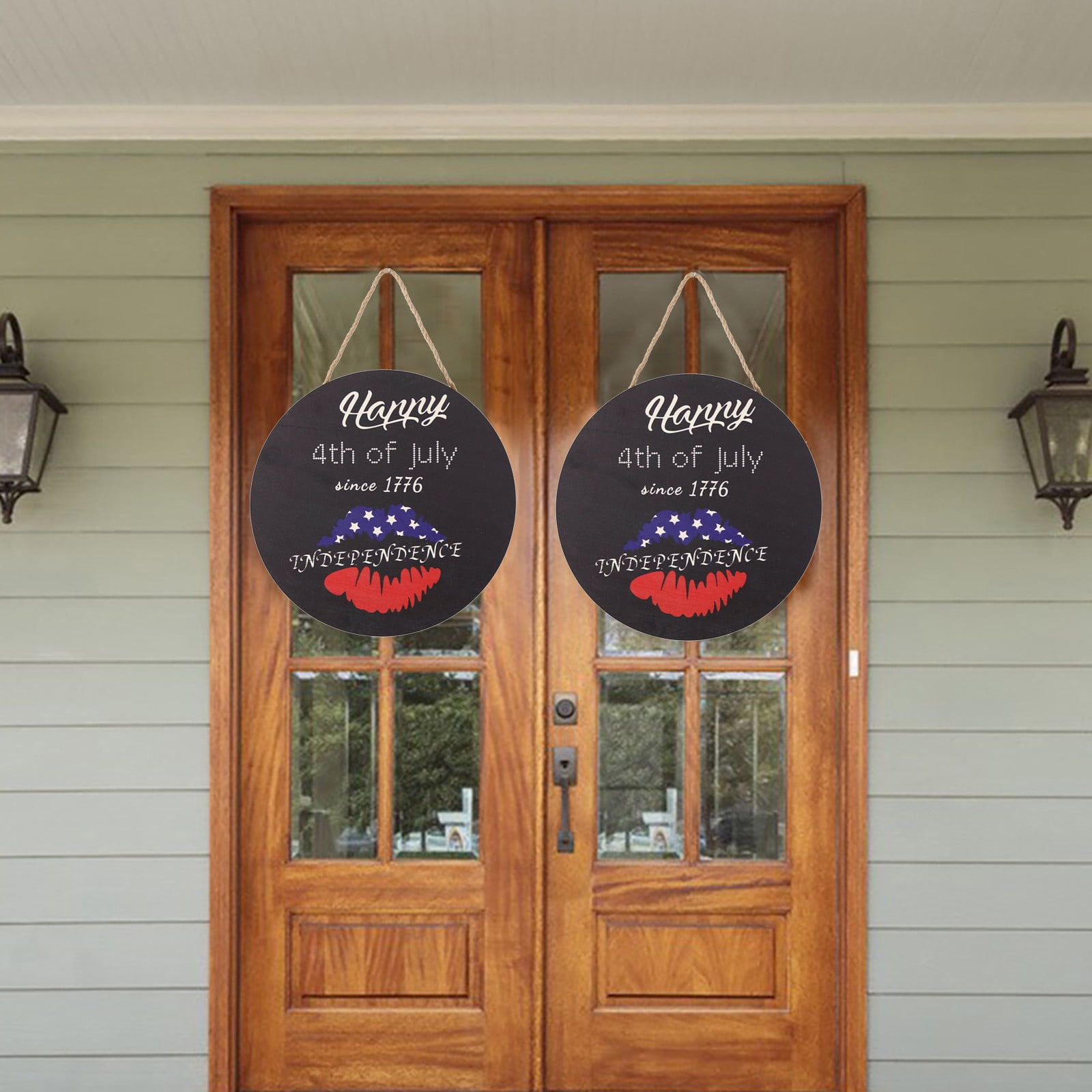 Yubatuo 4th of July Patriotic Wreaths Welcome Sign, Independence Day ...