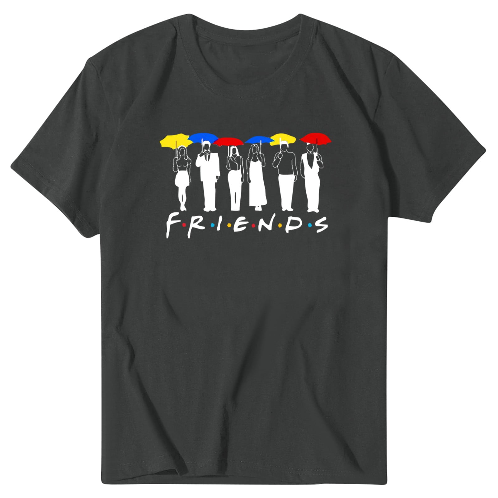 Yubatuo FRIENDS Merch Womens Short Sleeve Crewneck T-Shirts Letter ...