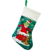 Northlight 20.5" Gold Glittered Swirl Christmas Stocking with Velveteen ...
