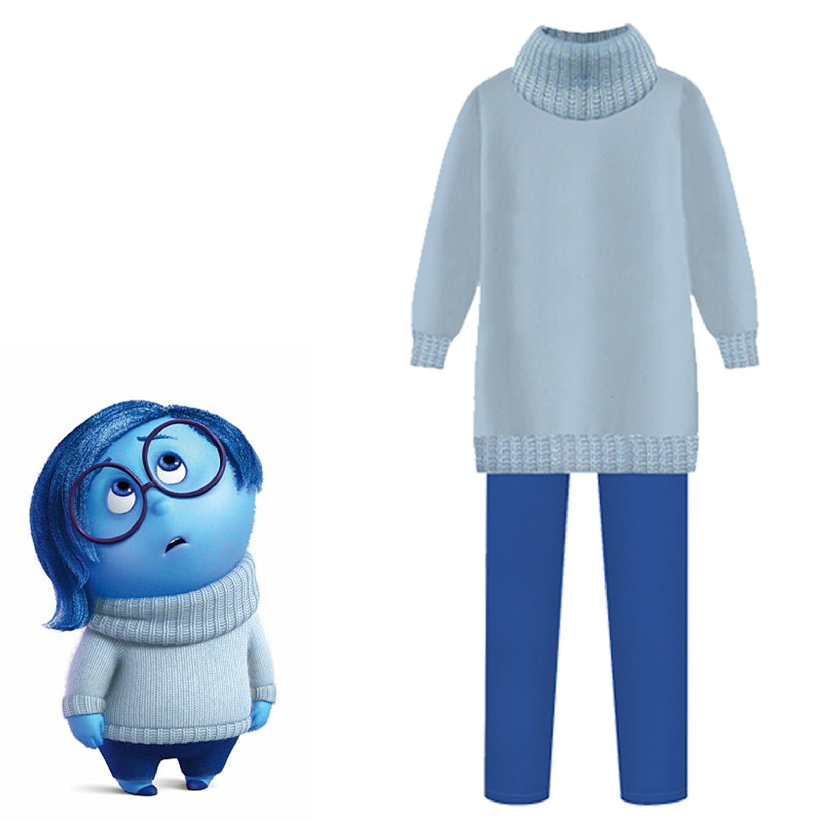 Yubatuo Inside Out 2 Emotion Cosplay Outfit - Channel Emotions from Joy ...