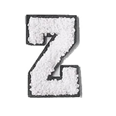Uxcell Chenille Letter Patches Iron on Letter Patches Blue Alphabet Z ...