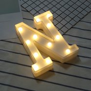 Efavormart 6" 3D Gold Marquee Letters 5 LED Light Up Letters Warm White ...