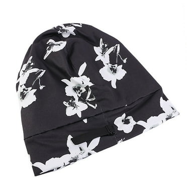 Yubnlvae Beanie for Women Women's Satin Printed Brimmed Hair Band Sleep ...