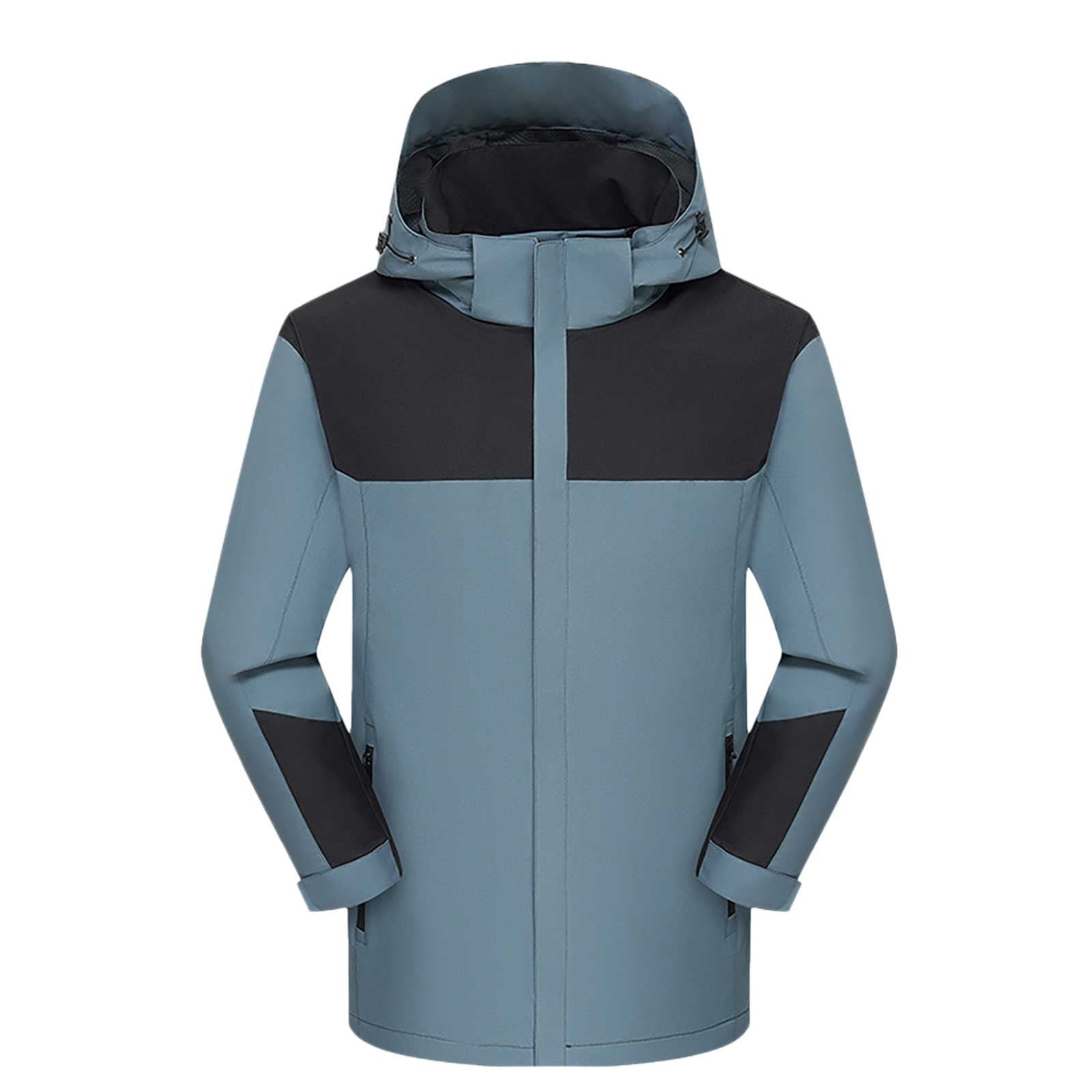 Yubnlvae Dark Gray Rain Jacket Unisex Sun Packable Wind Jacket Raincoat ...