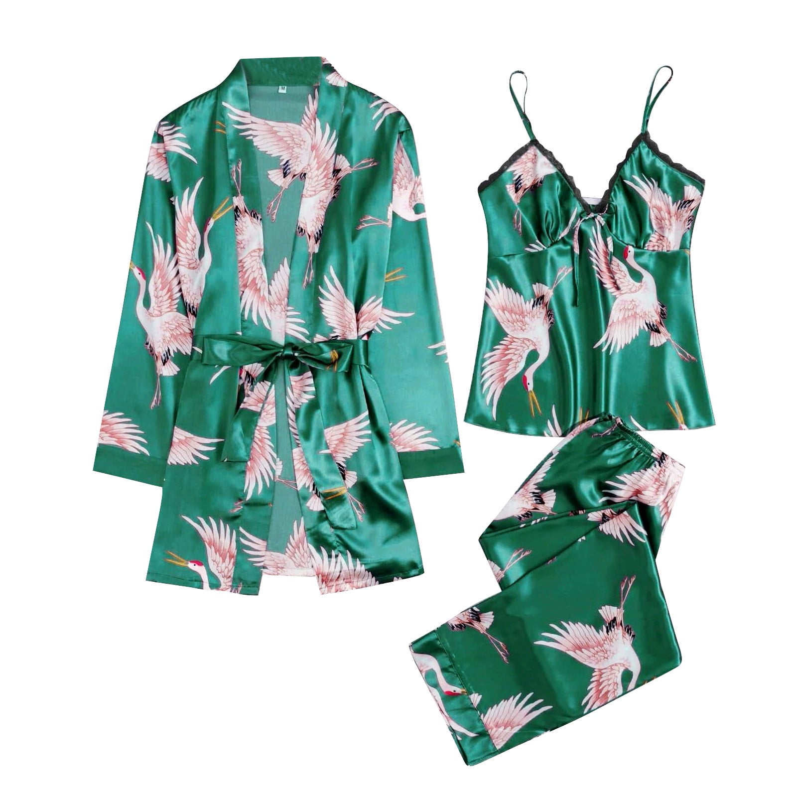 Yubnlvae Intimates Satin Silk Pajamas Women Nightdress Lingerie Robes ...