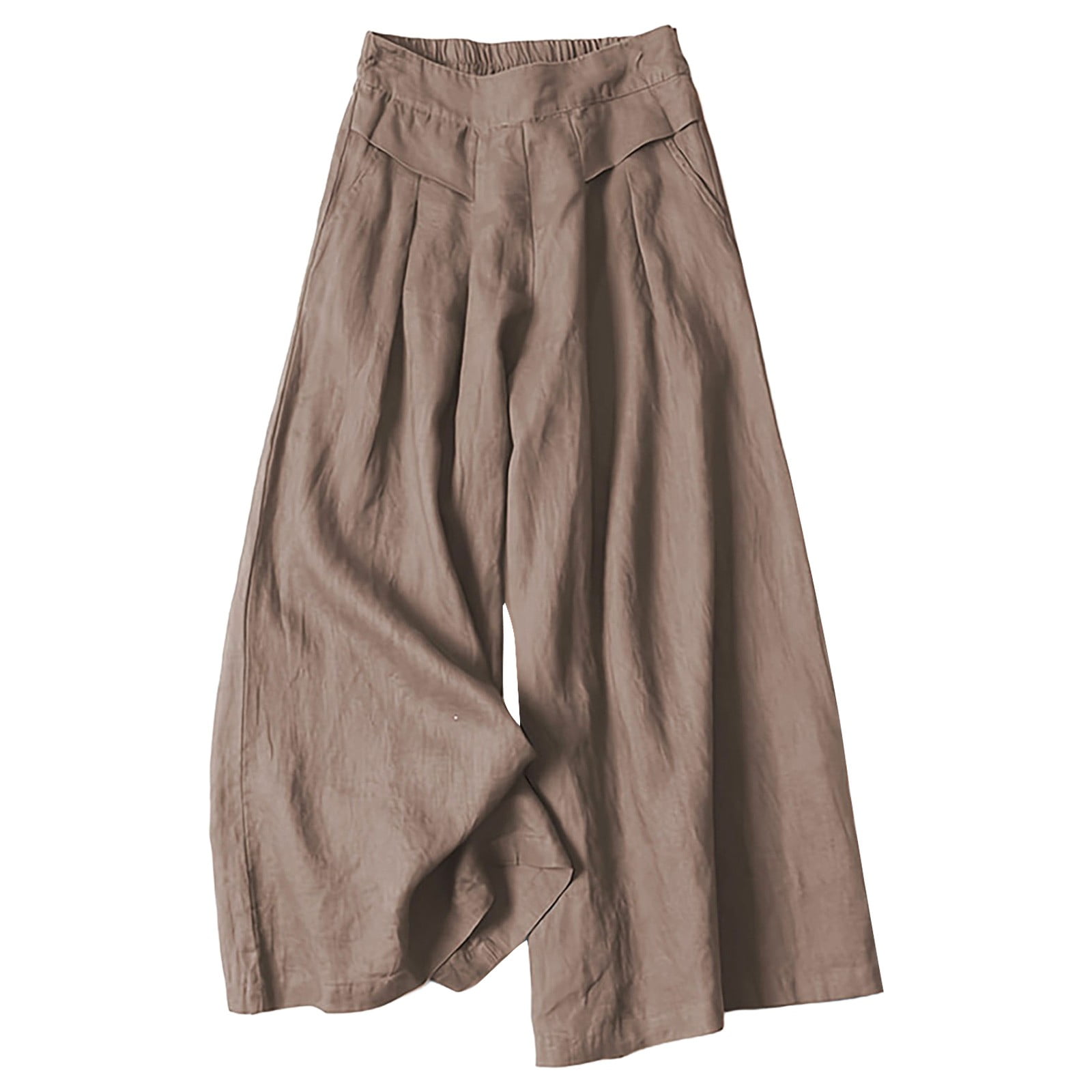 Yubnlvae Palazzo Pants for Women - High Waist Flowy Linen Culottes ...