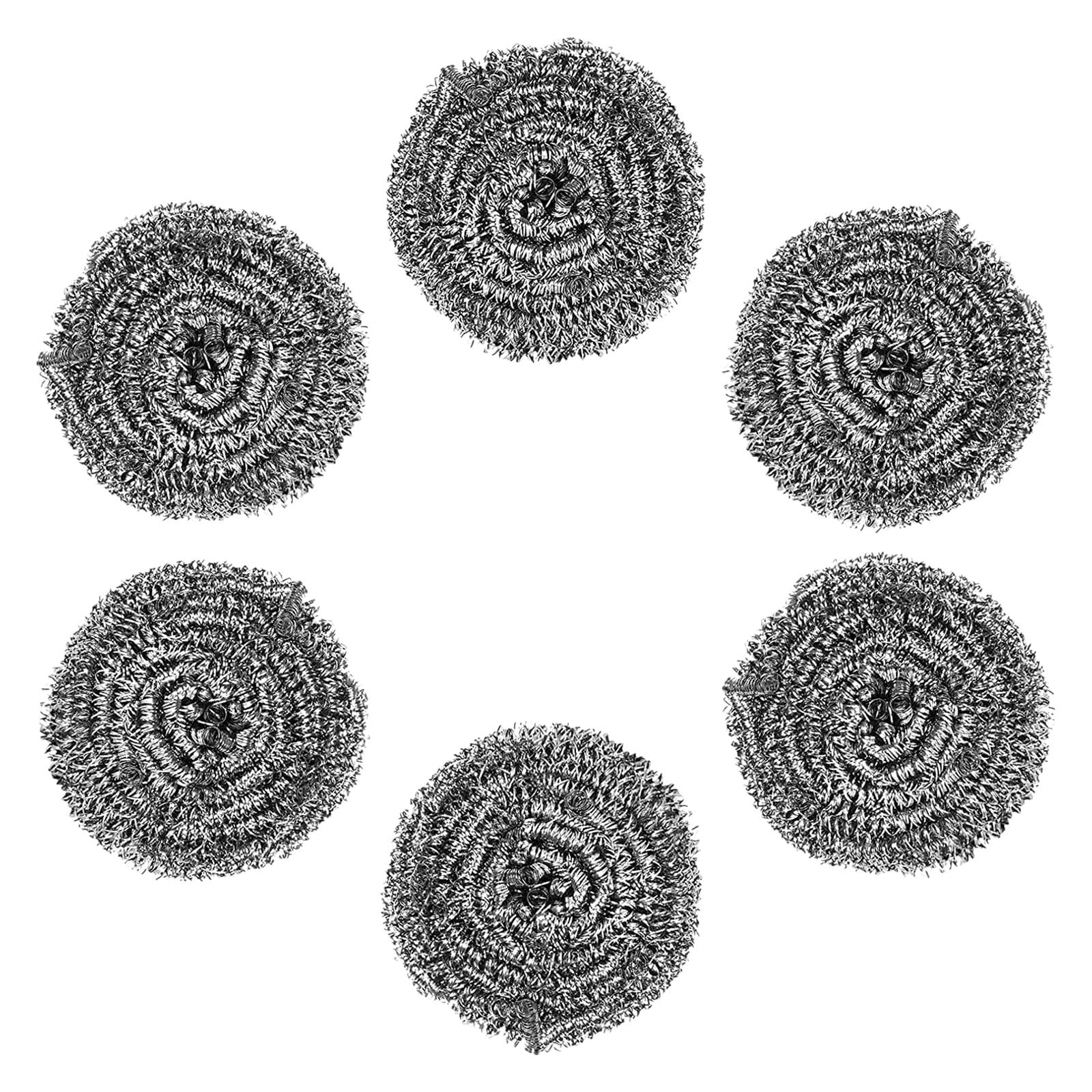 Yubnlvae Steel Wool Scrubber, 6Pcs Stainless Steel Cleaning Cutlery ...