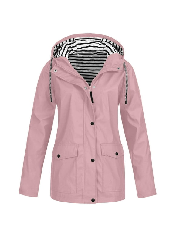 Womens Trench Coats Pinks Rain Anoraks