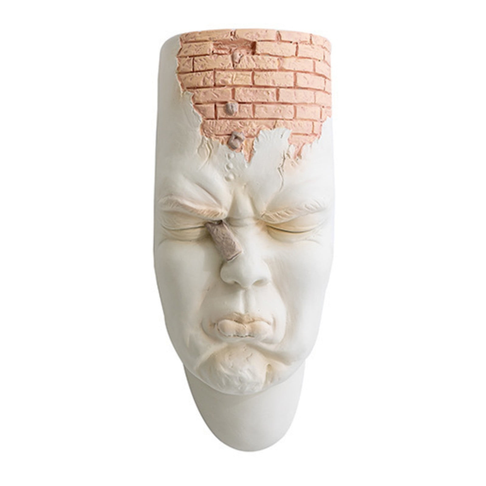 Yubond Face Vase Resin Face Planter Pot Modern Sculpture White Planter ...