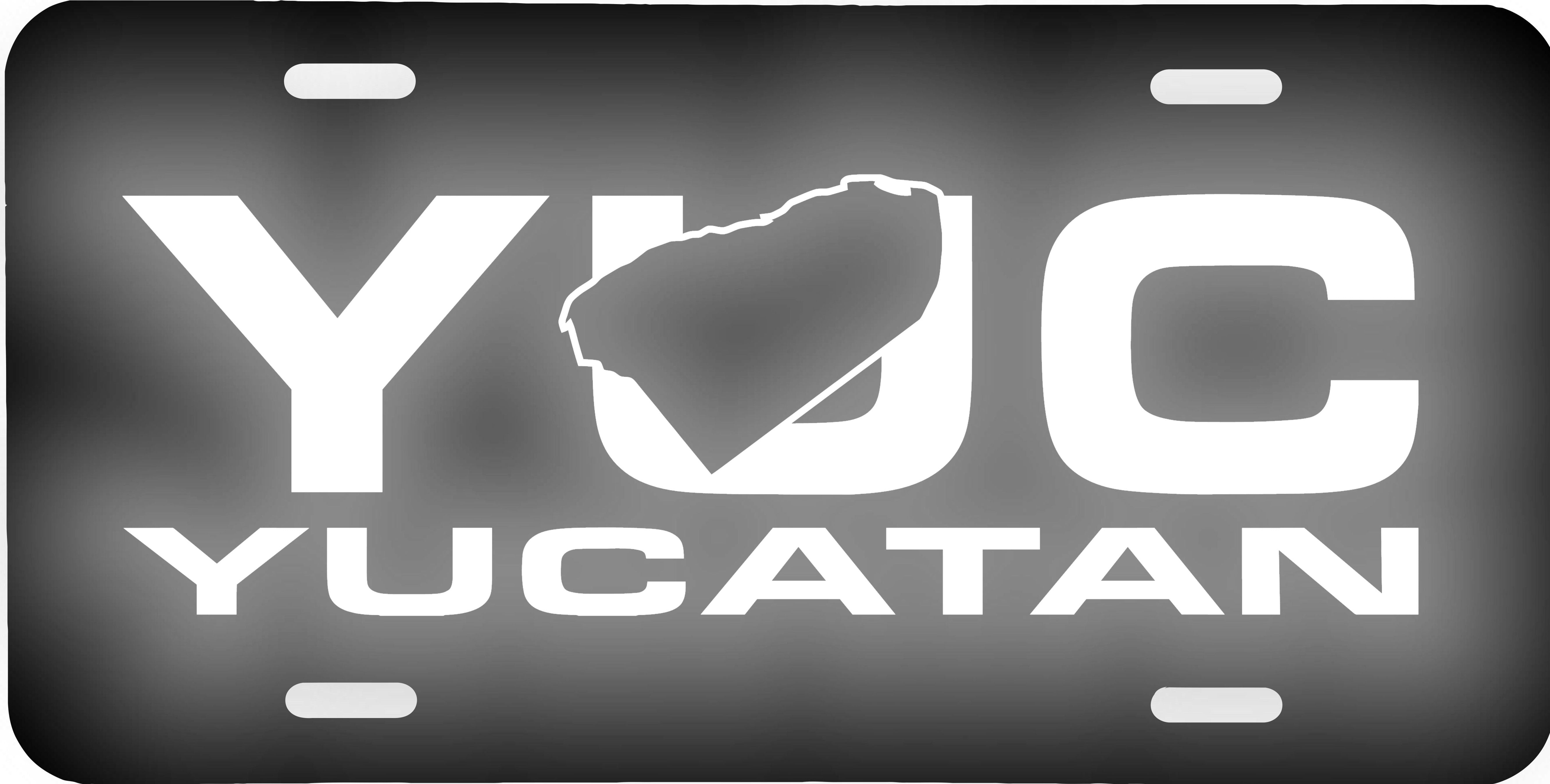 Yucatan Mexico Aluminum Vanity License Plate, 6'' x 12'' – Reflective ...