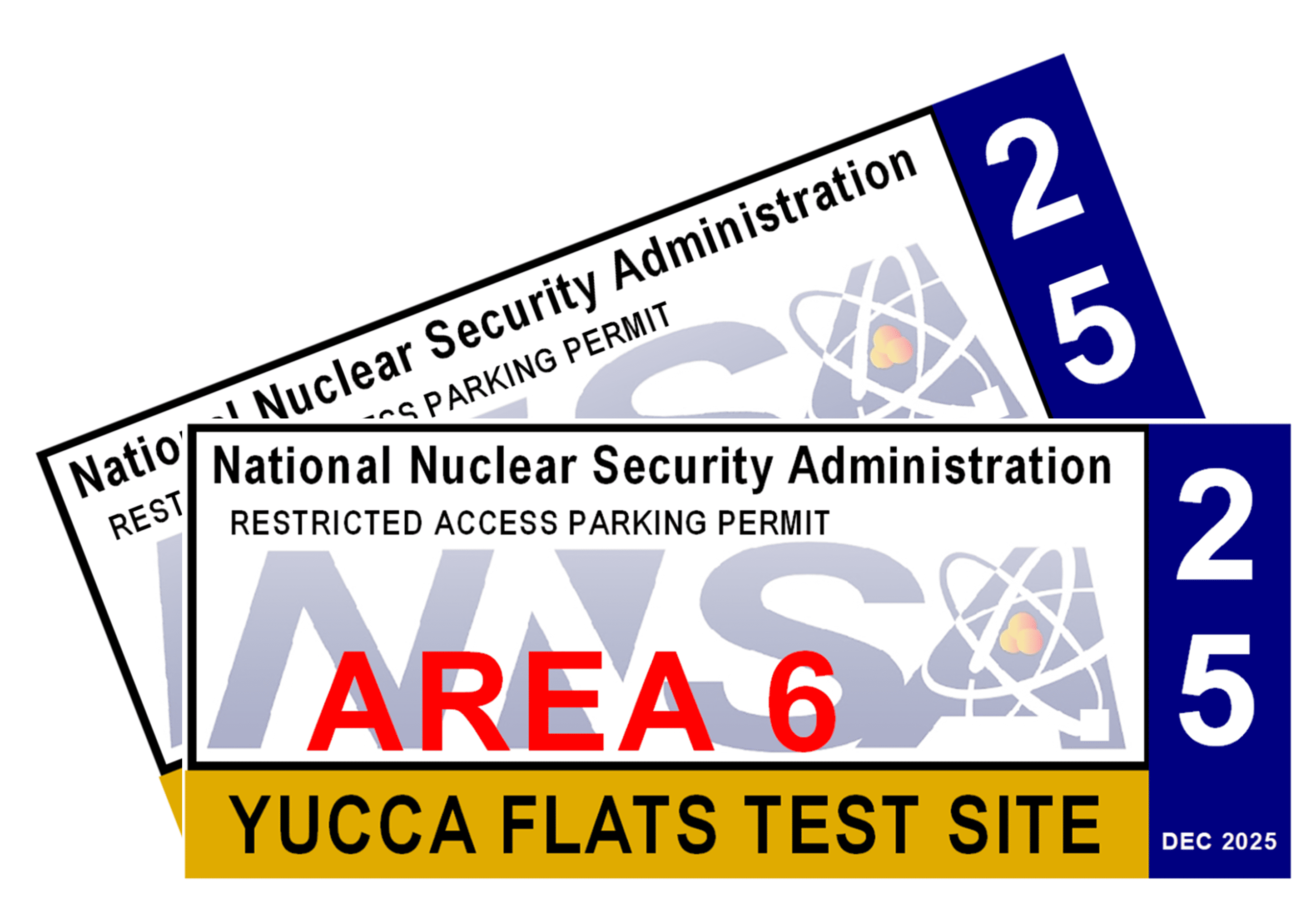 Yucca Flats Secret Military Base Vehicle Access Stickers - Set of 2 ...