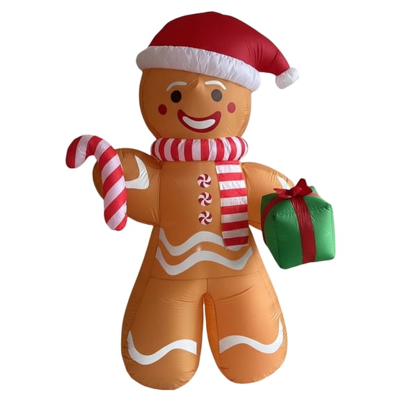 Outdoor Light-Up Gingerbread Decorations for Holiday Lawn and Garden