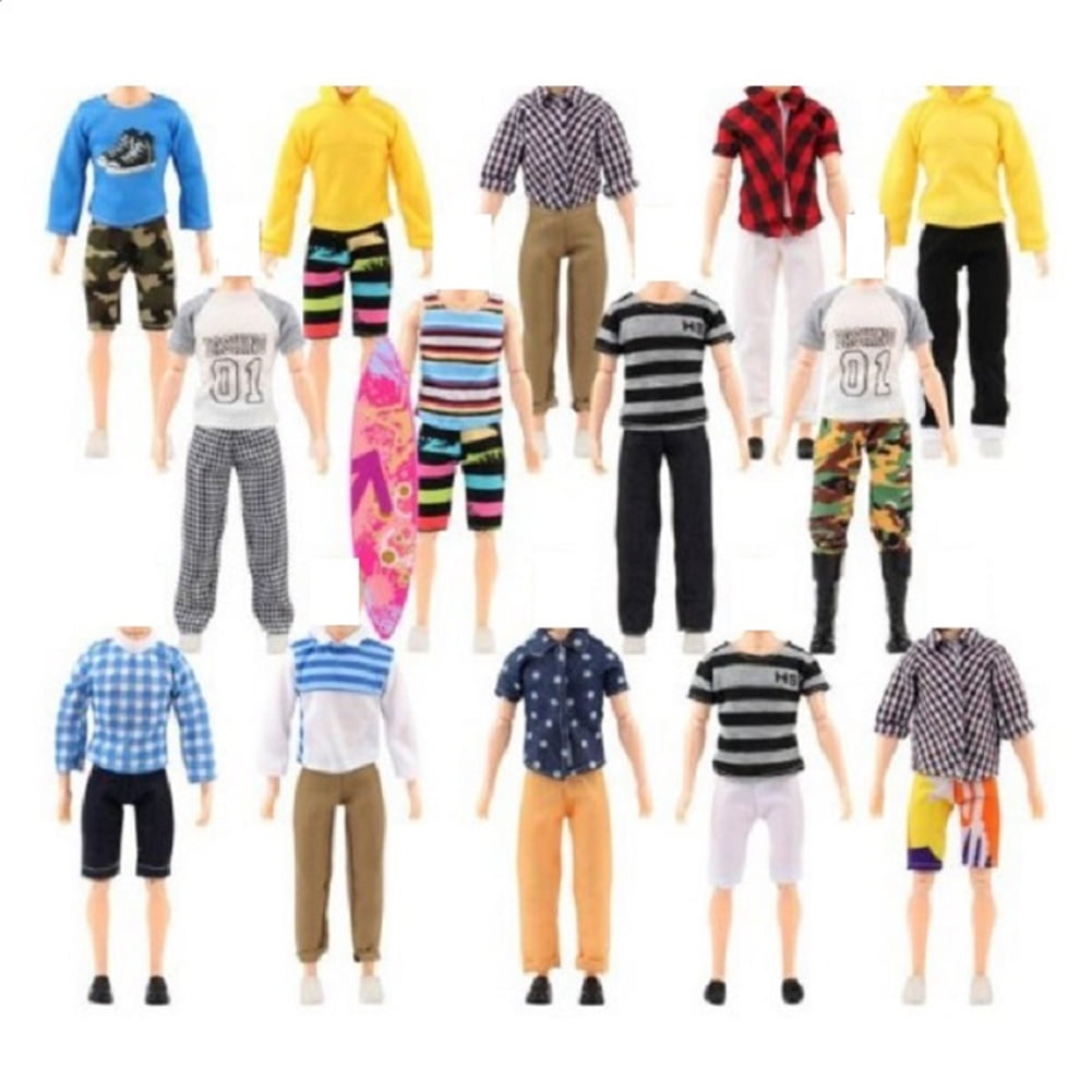 Yucurem 27pcs Handmade Boyfriend Doll Shirts Pants Outfits Toy ...