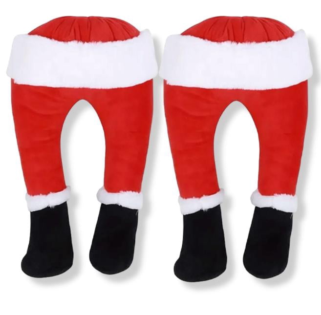 Yucurem 2PCS Christmas Stuffed Santa Claus Legs Ornaments, Christmas ...