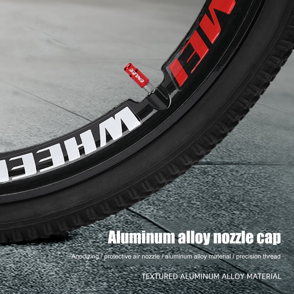 Yucurem 2pcs Aluminum Alloy Bike Valve Cap Bicycle Wheel Valve Cover ...