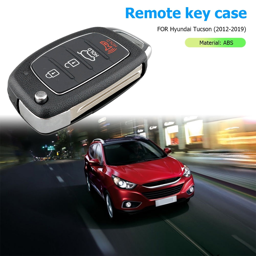 Yucurem 4 Button Flip Folding Key Fob Case with Key Blank for Hyundai ...